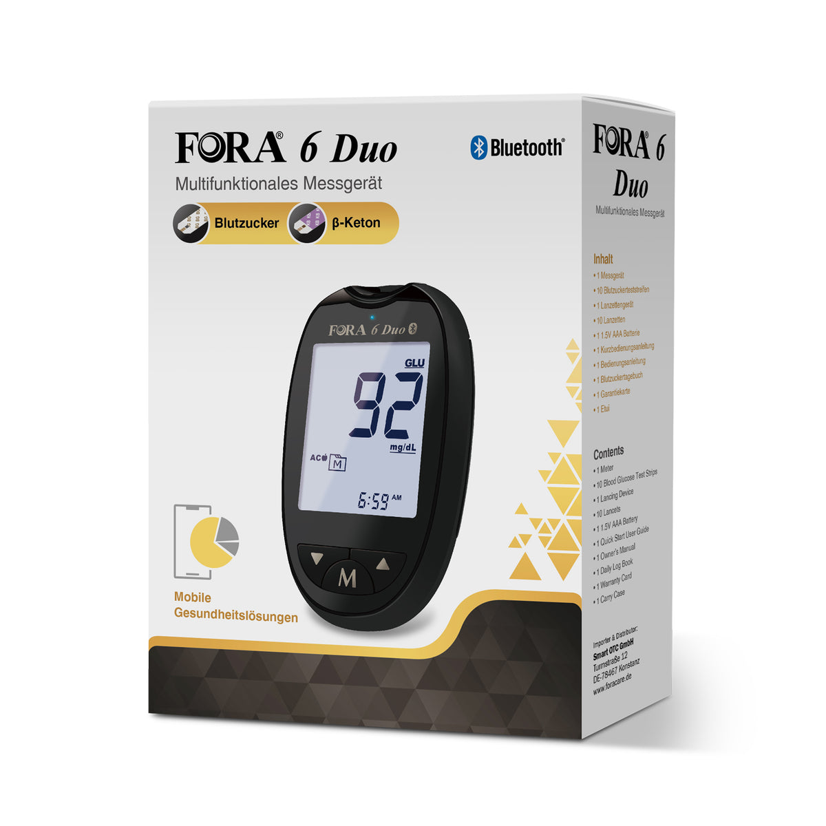 Diabetes-set- FORA 6 Duo with 50 Blood Glucose(BG) Test Strips ...