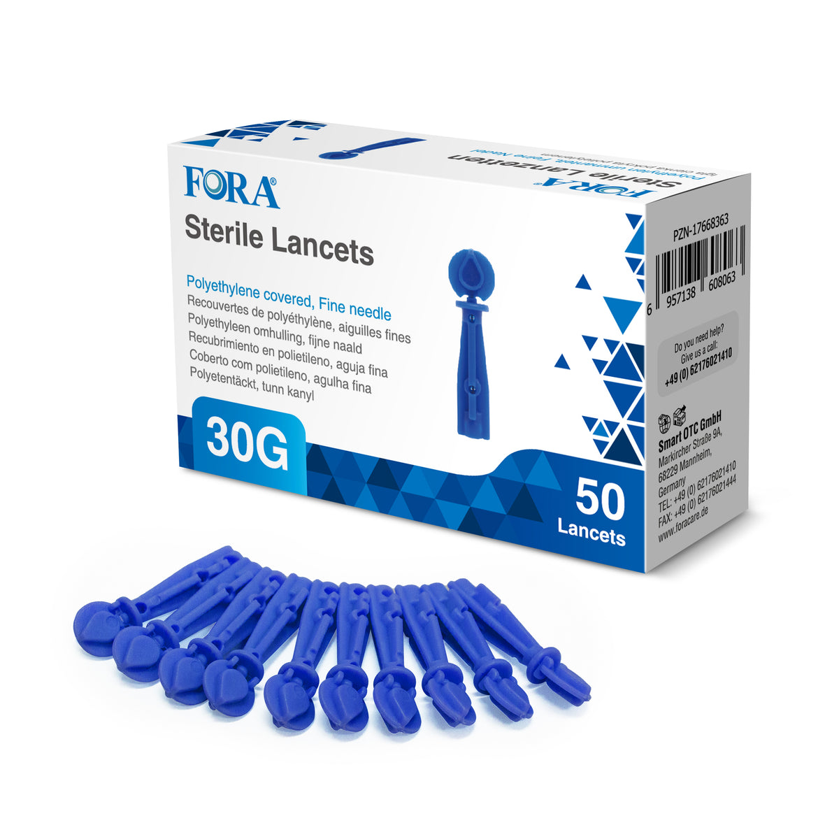 FORA Sterile lancets 30G (50pcs) – ForaCare Europe