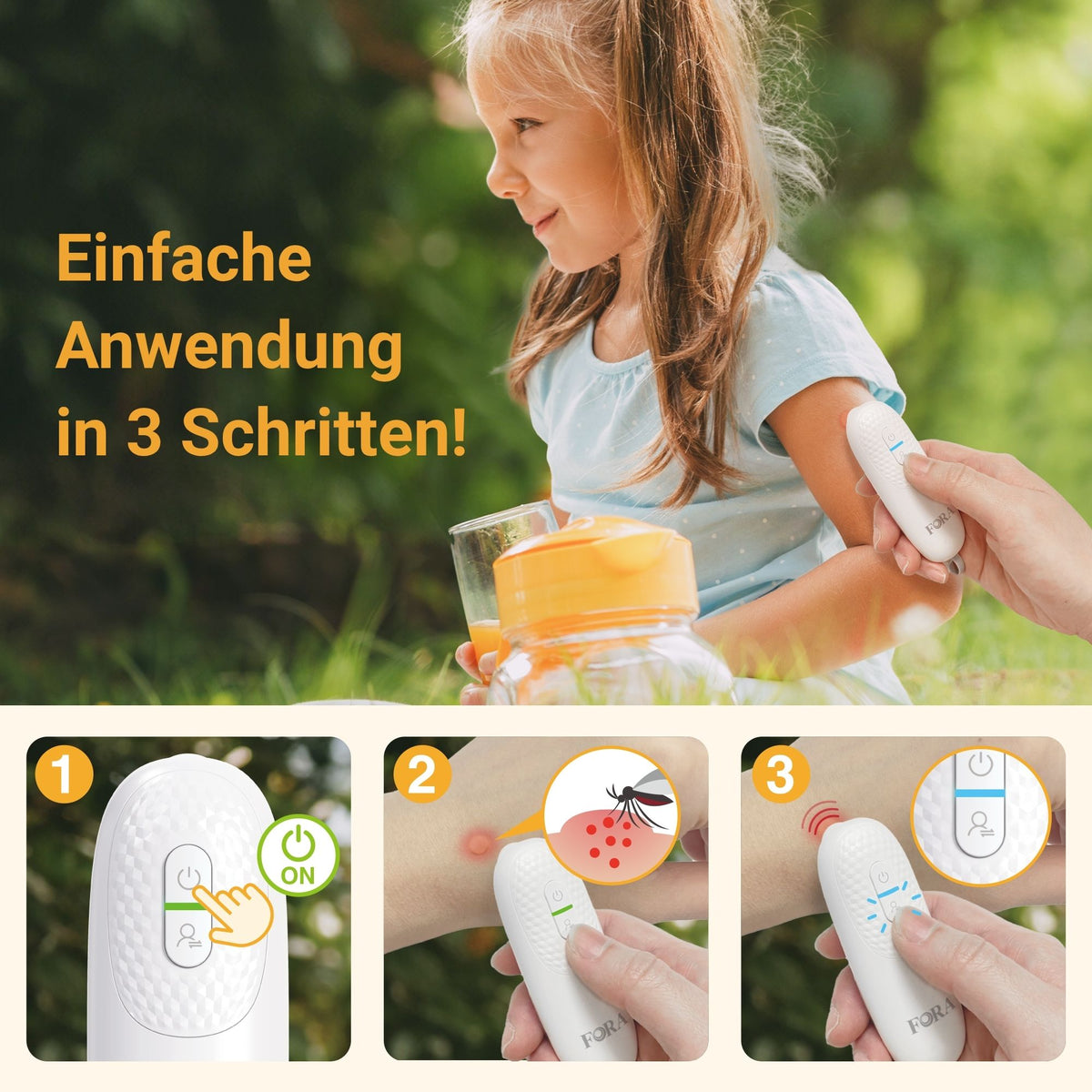 FORA Insect Bite Healer – Electric Bite Relief Pen with Child Mode for ...