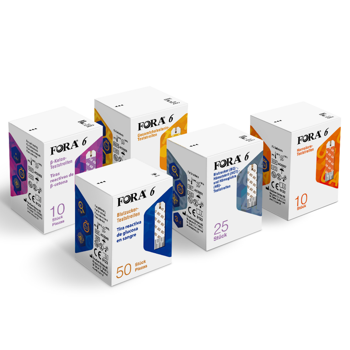 Deluxe bundle- FORA 6 Plus Multi-functional Monitoring System (mg/dL ...